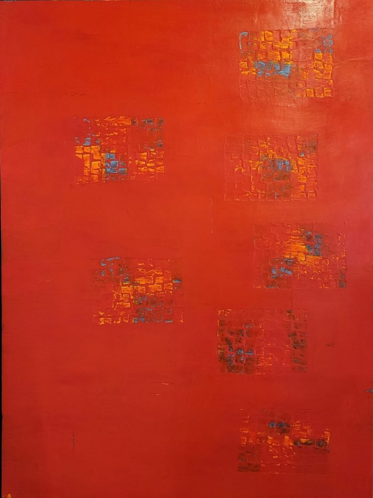 cold wax & oil works @ Mary Stratton