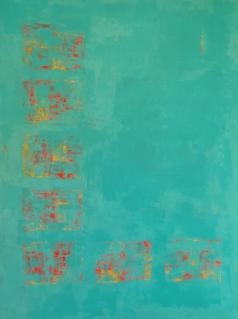 cold wax & oil works @ Mary Stratton