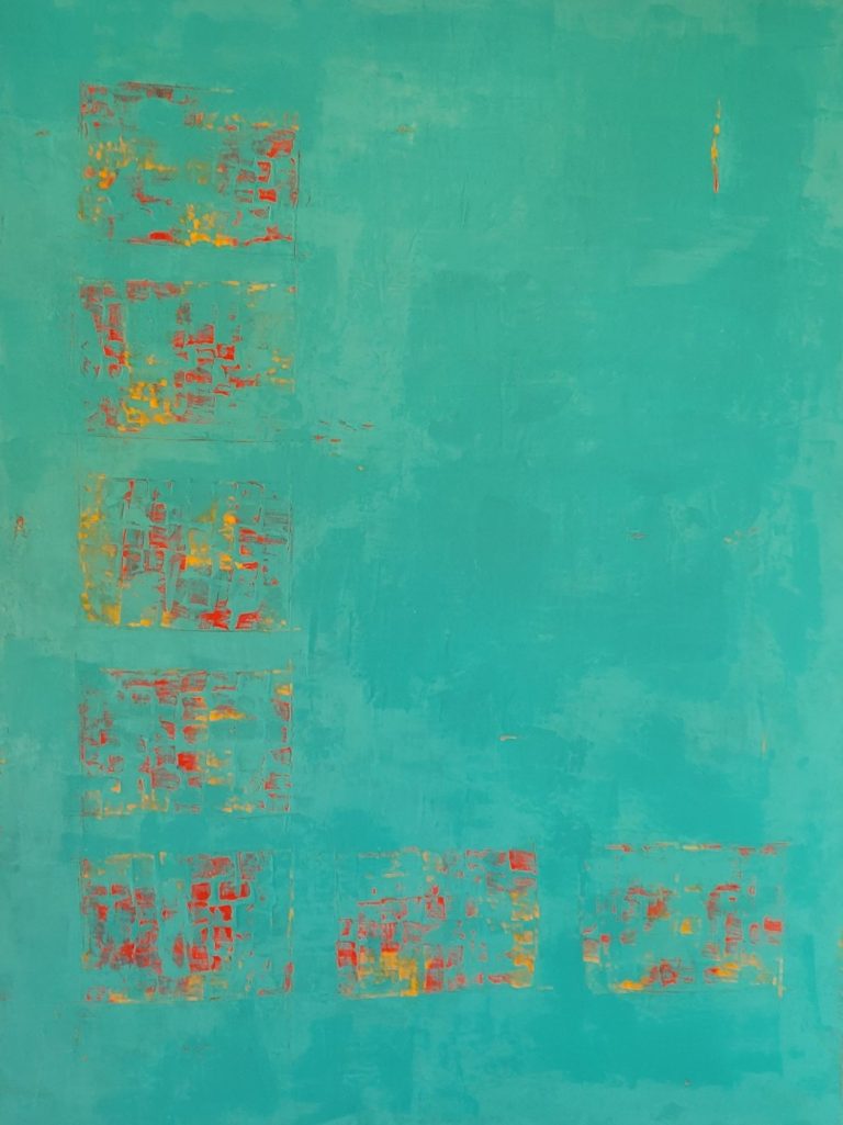 cold wax & oil works @ Mary Stratton