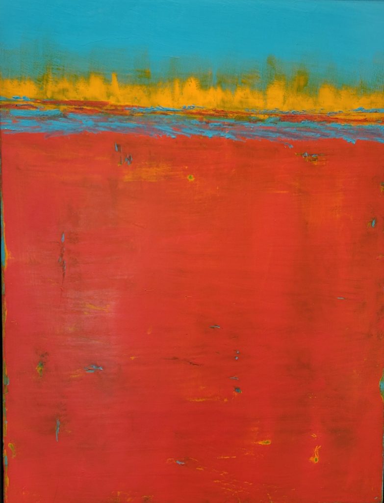 cold wax & oil works @ Mary Stratton